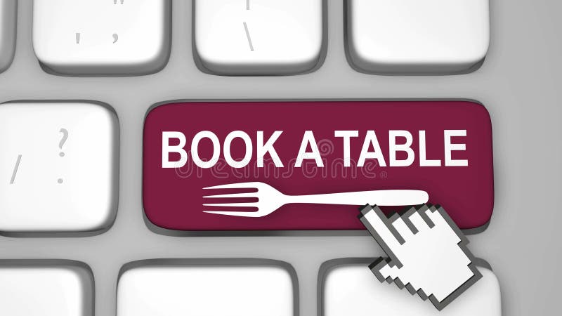 Book a table online stock illustration. Illustration of keyboard - 96798359
