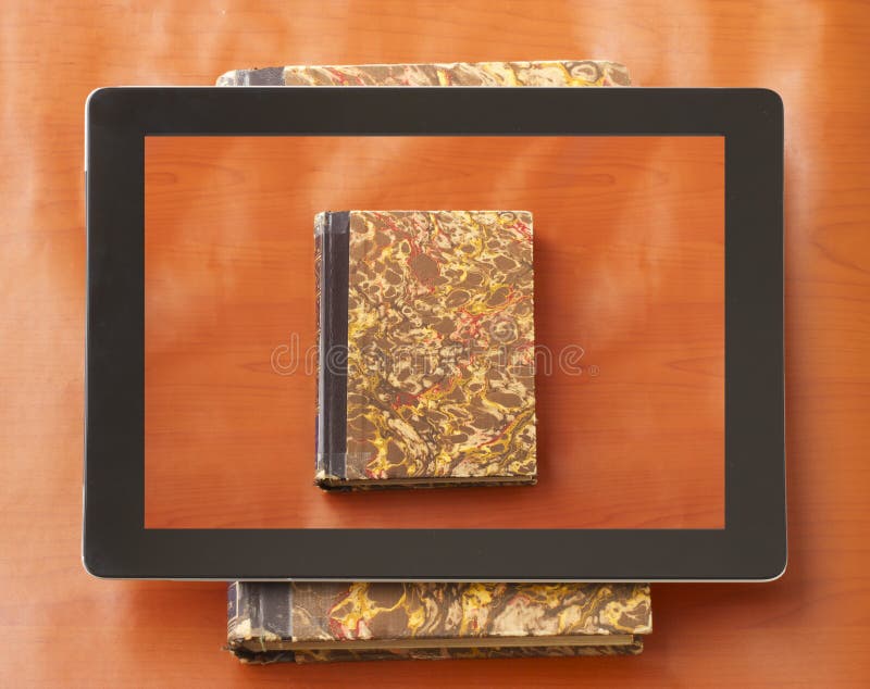 Book on a tablet stock photo. Image of information, portable - 23833908