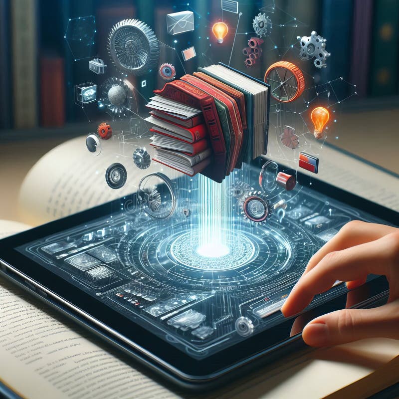 A book and a tablet blen stock photo. Image of book - 327287880