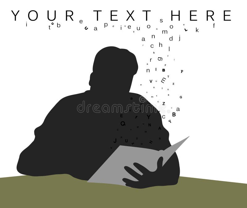 Book text stock illustration. Illustration of fonts, magazine - 19385687