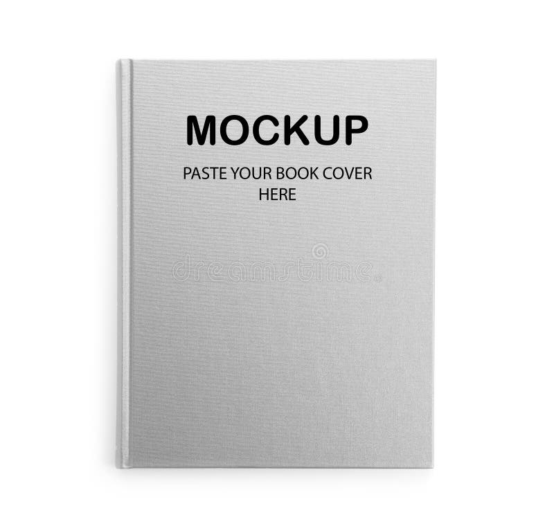 Book with Text Mockup, Paste Your Book Cover Here on White Background ...
