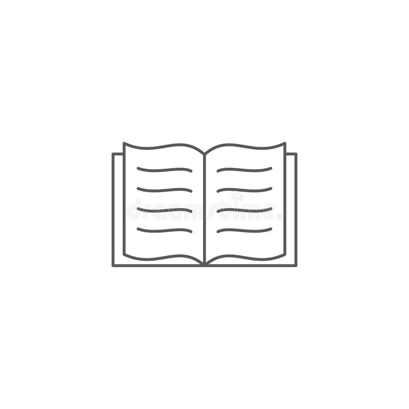 Book Library Icon, Color, Line, Outline Vector Sign, Linear Style ...