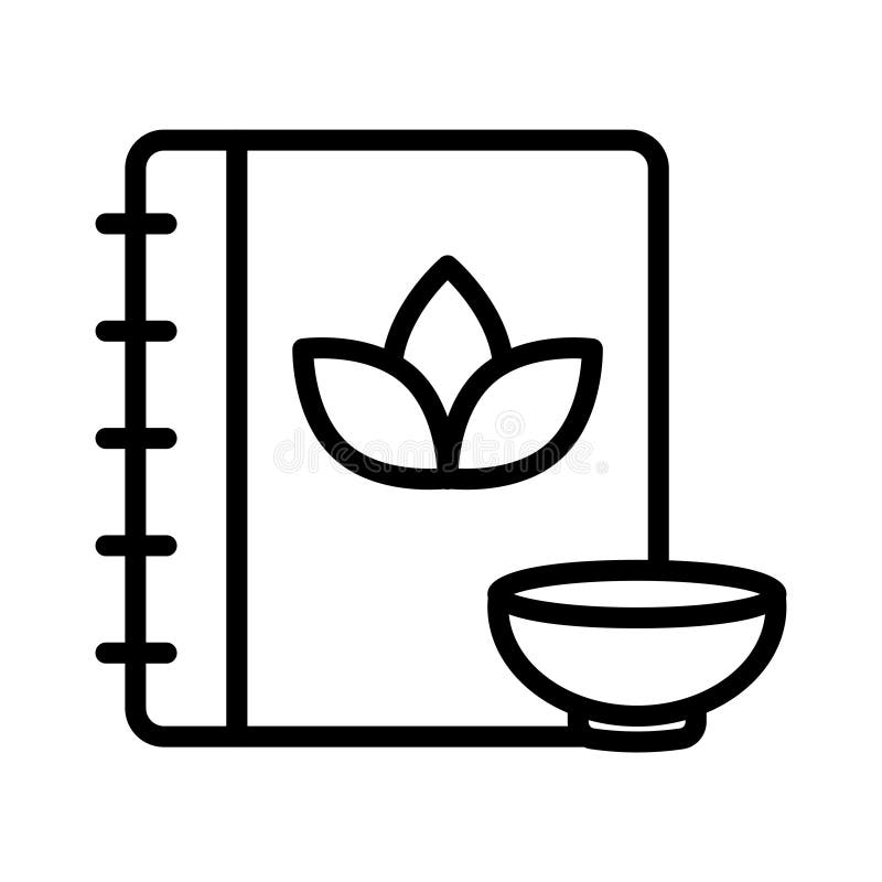 Cookbook Design Elements Line Art Stock Illustrations – 75 Cookbook ...