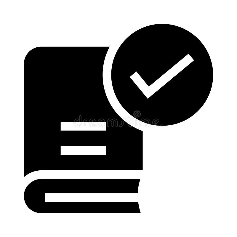 Book Tick Icon Stock Illustrations – 1,511 Book Tick Icon Stock ...