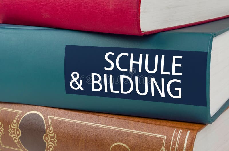 A Book with the Title School and Education Written on the Spine ...