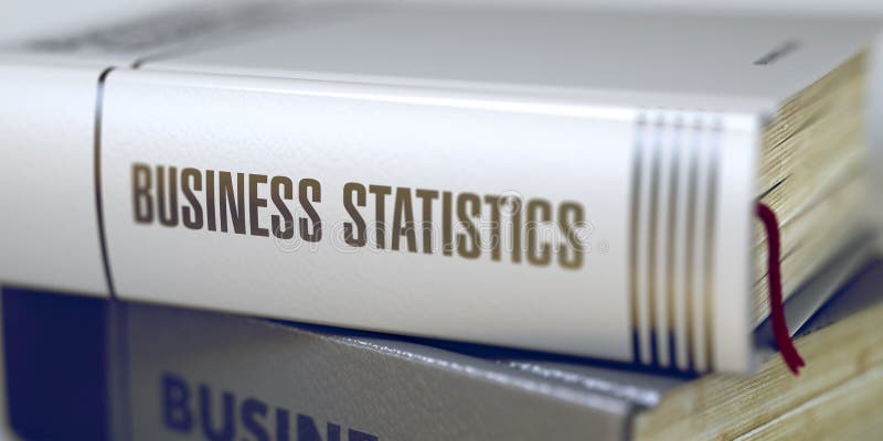 Book Title on the Spine - Business Statistics. 3D. Stock Illustration ...