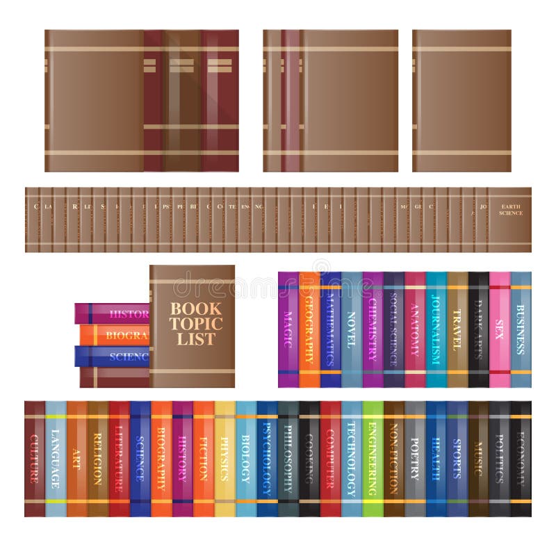 Book Topics stock vector. Illustration of cartoon, title - 66057962