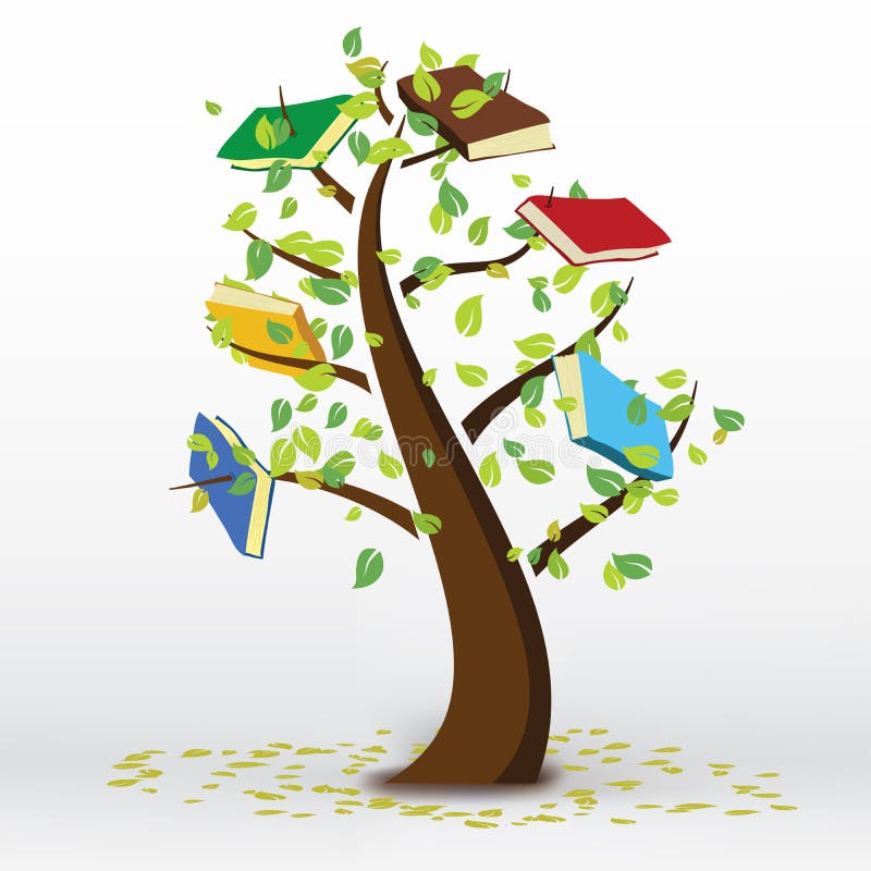 Book Tree stock vector. Illustration of leaf, allegory - 22248589