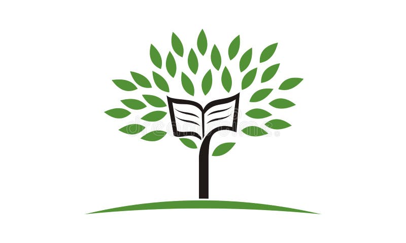 Book tree logo stock vector. Illustration of open, knowledge - 124741347