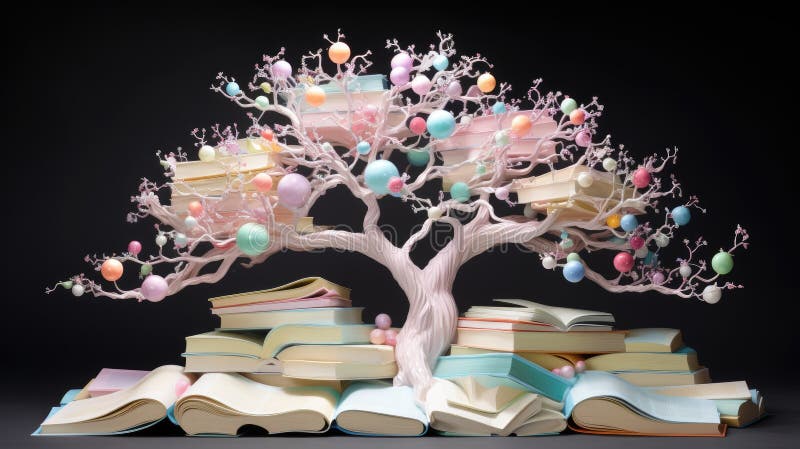 Book Tree, Tree of Knowledge Stock Illustration - Illustration of icon ...