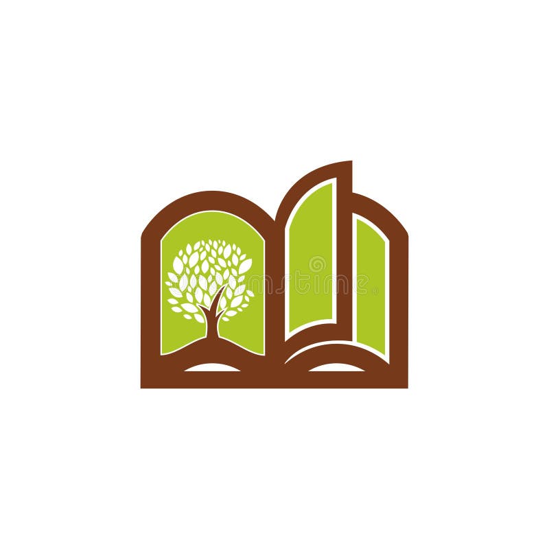 Book tree logo stock vector. Illustration of literature - 124741289