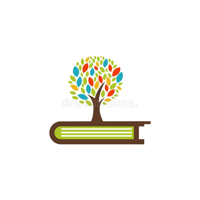 Book tree logo stock vector. Illustration of literature - 124741289