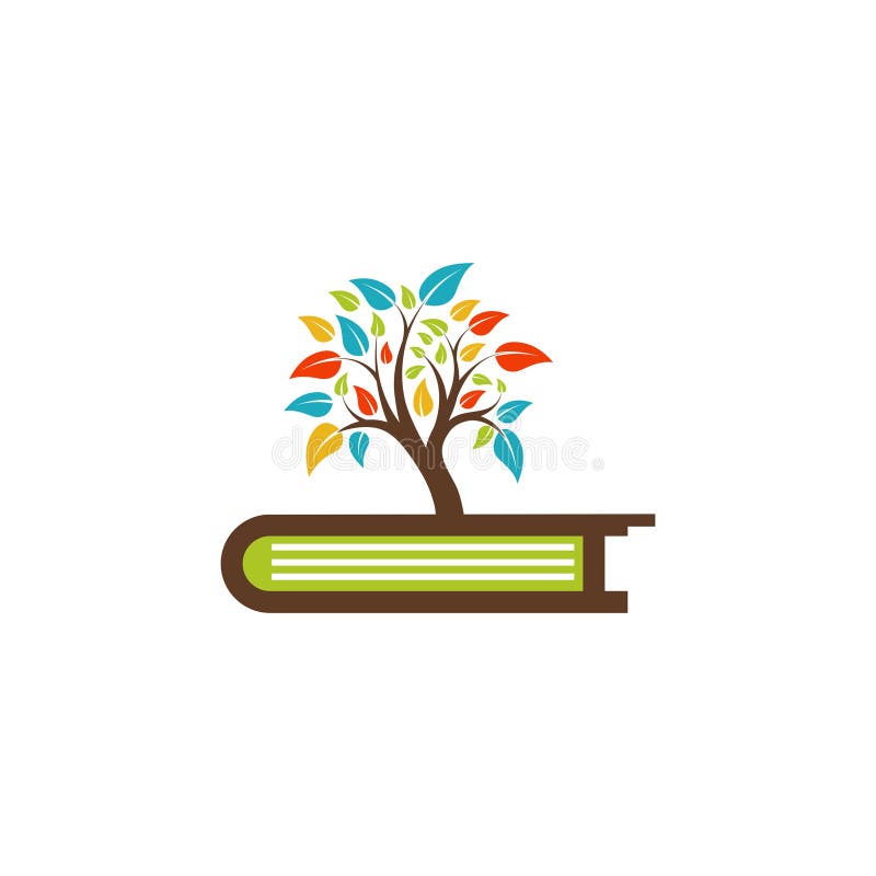 Book tree logo stock vector. Illustration of literature - 124741289
