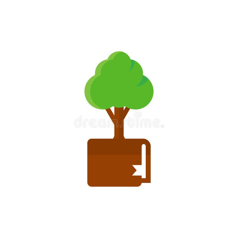 Book Tree Logo Icon Design stock vector. Illustration of library ...