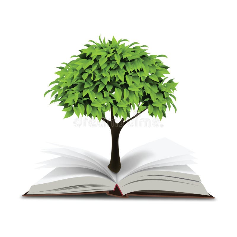 Book Tree. Vector Illustration Decorative Design Stock Vector ...