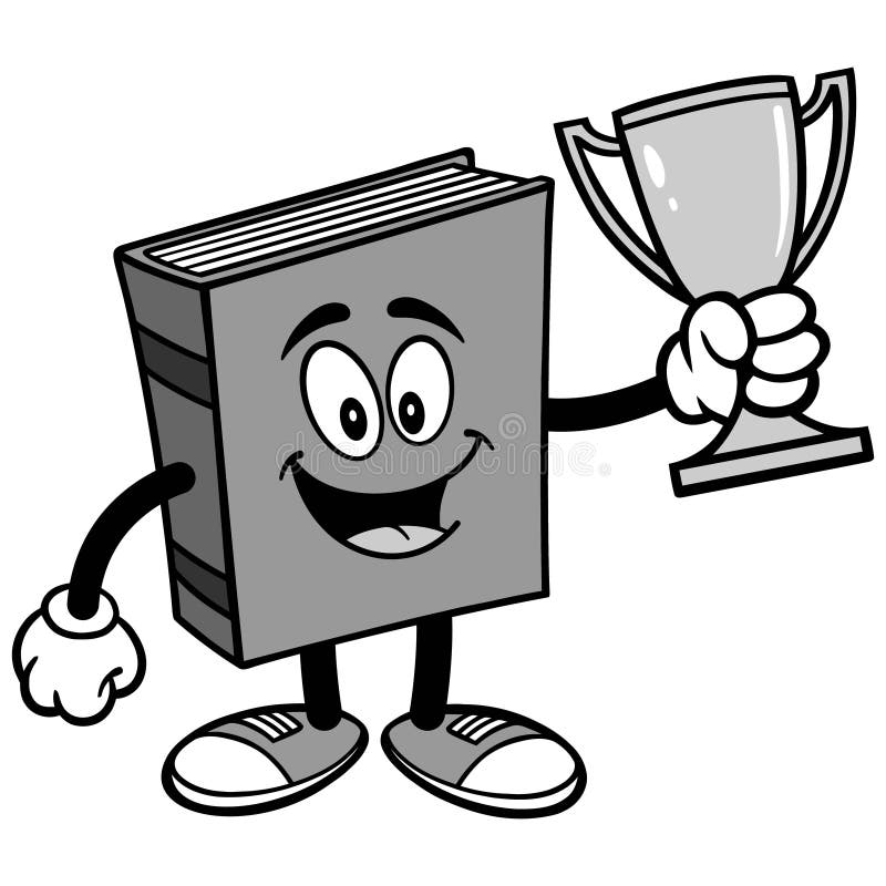 Book with Trophy stock vector. Illustration of diary - 53674807