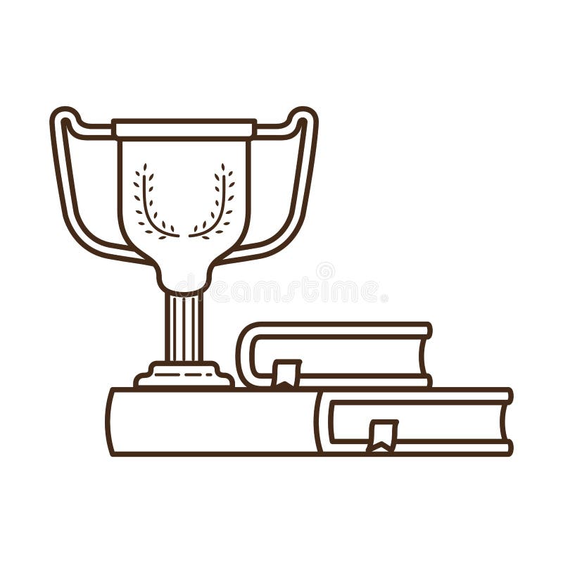 Book with Trophy Illustration Stock Vector - Illustration of trophy ...