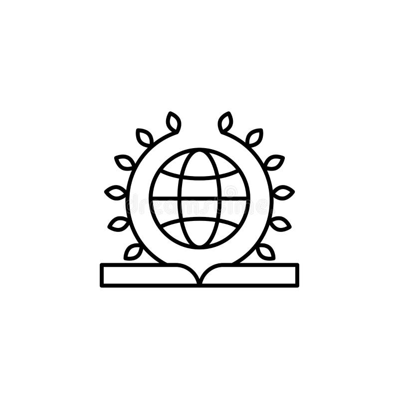 Book, Universal, Law Icon. Element of Law and Justice Icon. Thin Line ...