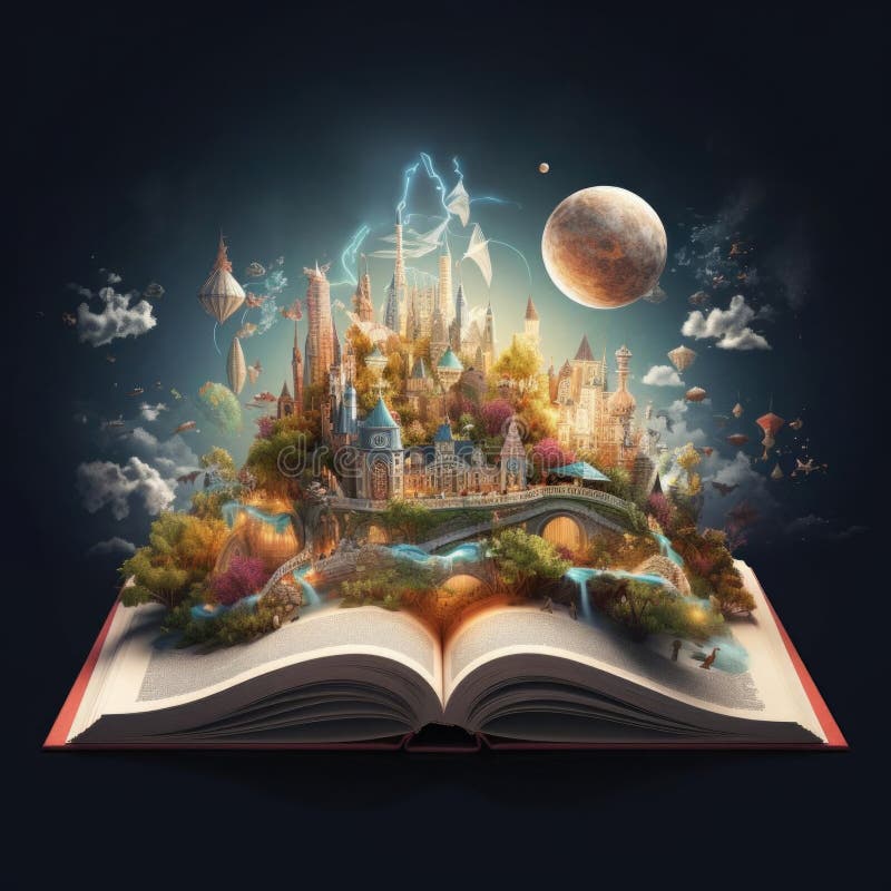 Book of the Universe is an Open Magic Book with Planets and Galaxies ...