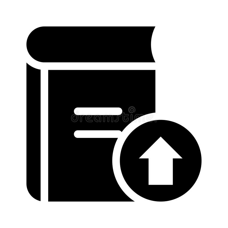 Book Upload Icon.Simple Flat Symbol. Perfect Pictogram Illustration on ...