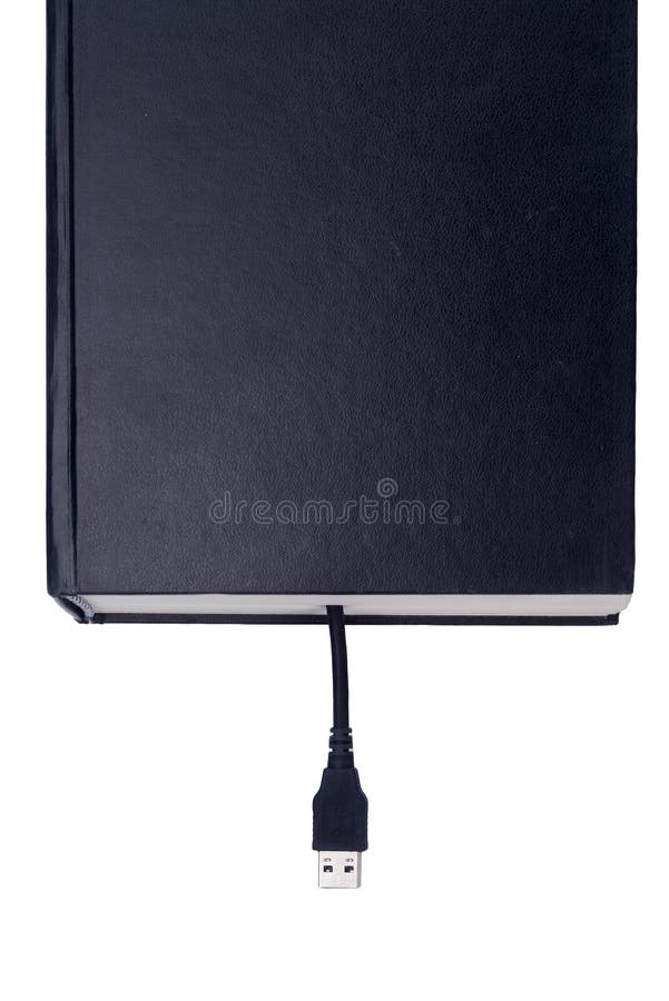 A Book with a USB Plug Coming Out of Its Pages Stock Image - Image of ...