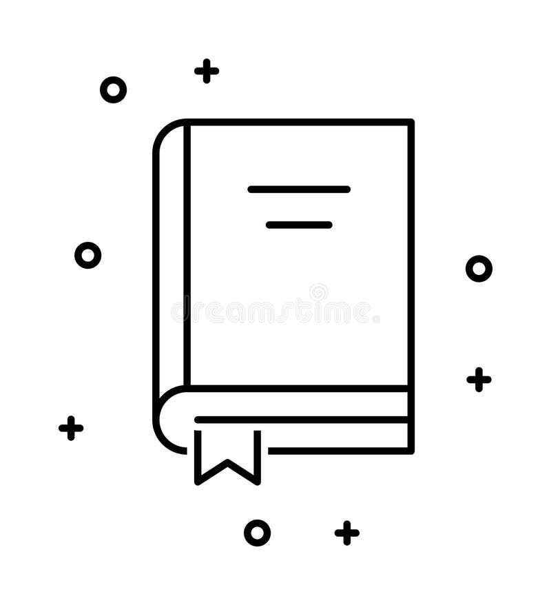 Book Vector Icon on Transparent Background. Outline Book Vector Icon ...