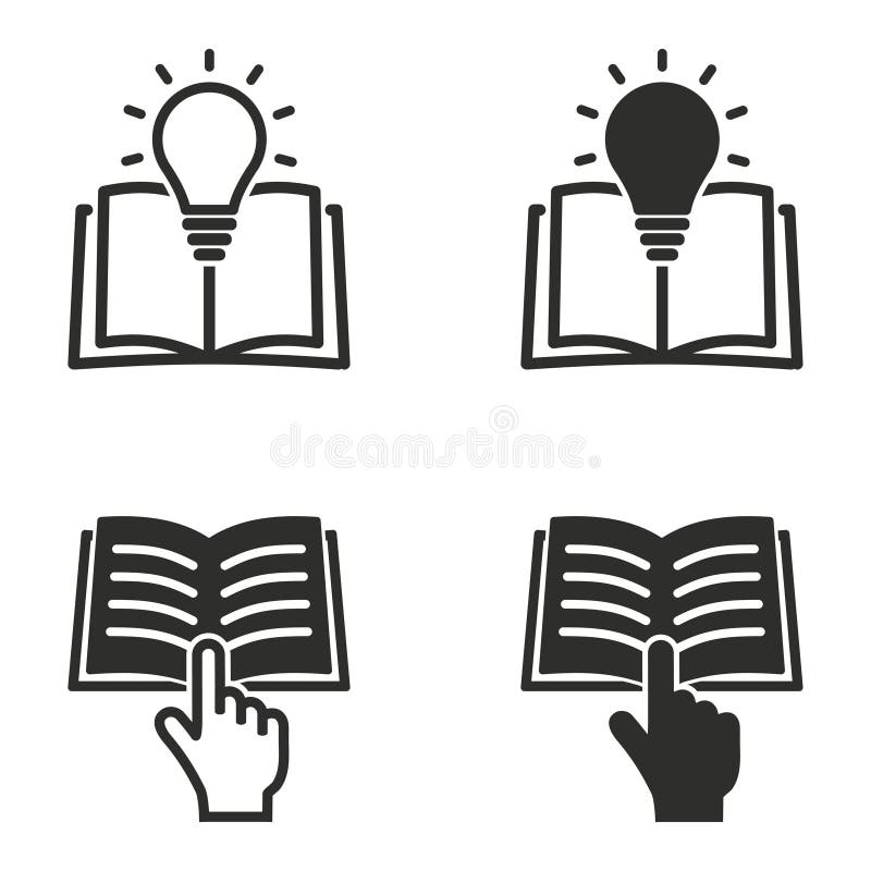 Book icon set. stock vector. Illustration of pictogram - 103907231