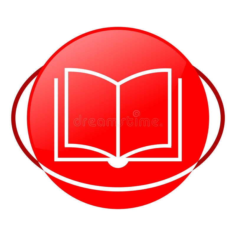 Book Vector Illustration, Red Icon Stock Vector - Illustration of ...
