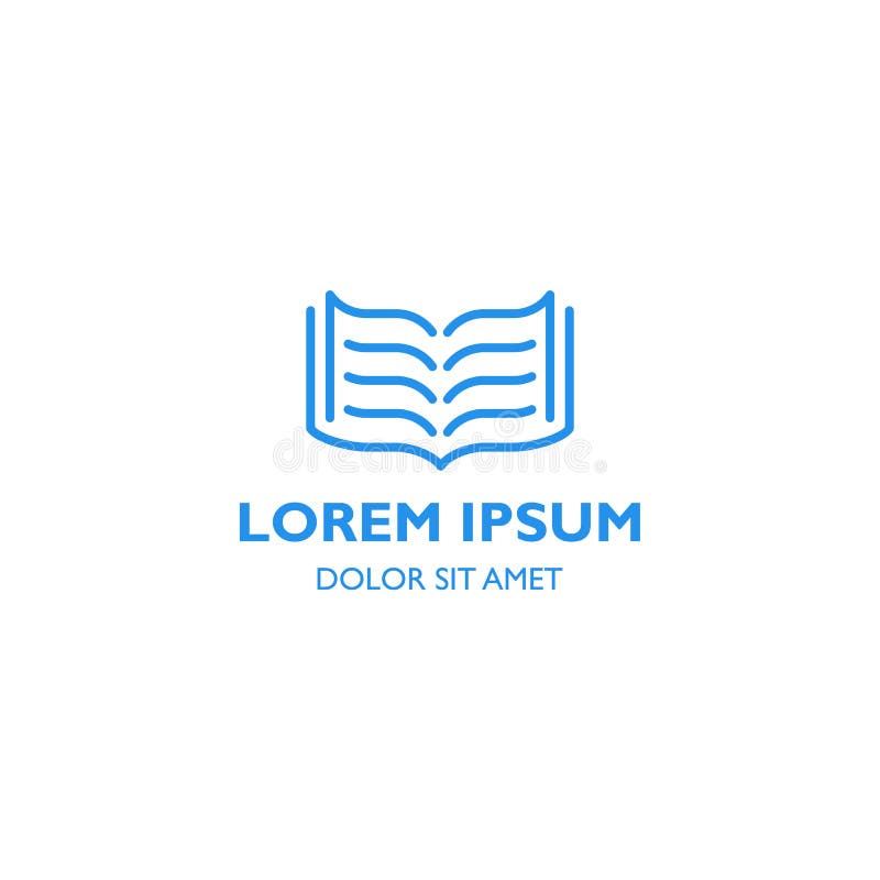 Book. vector logo template stock vector. Illustration of front - 206464078