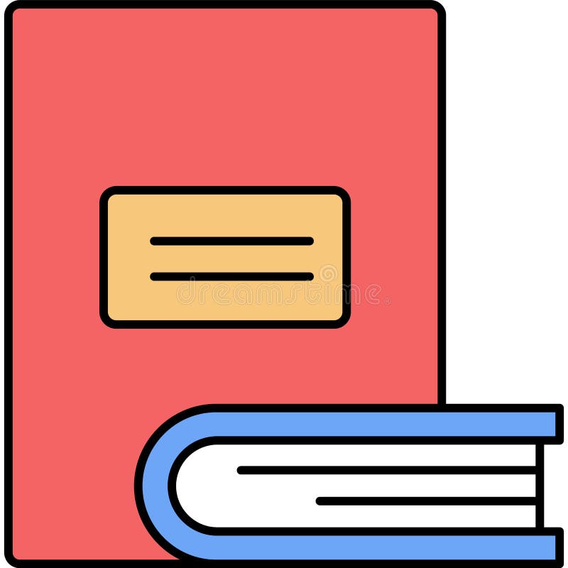 Book Vector School Library Icon Isolated Textbook Stock Vector ...