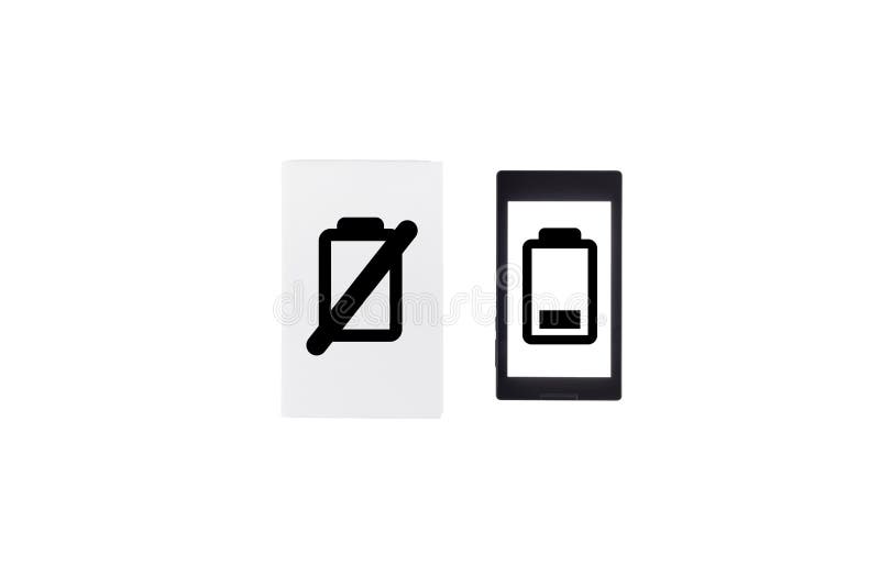 Book Vs Tablet. Battery Life Concept. Stock Illustration - Illustration ...