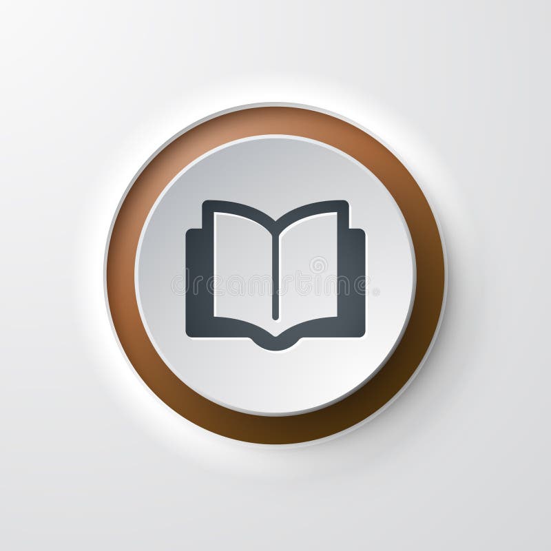 Book web icon stock illustration. Illustration of emboss - 114690003
