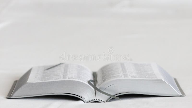 Book on a White Background. Bible. Front View. Stock Photo - Image of ...