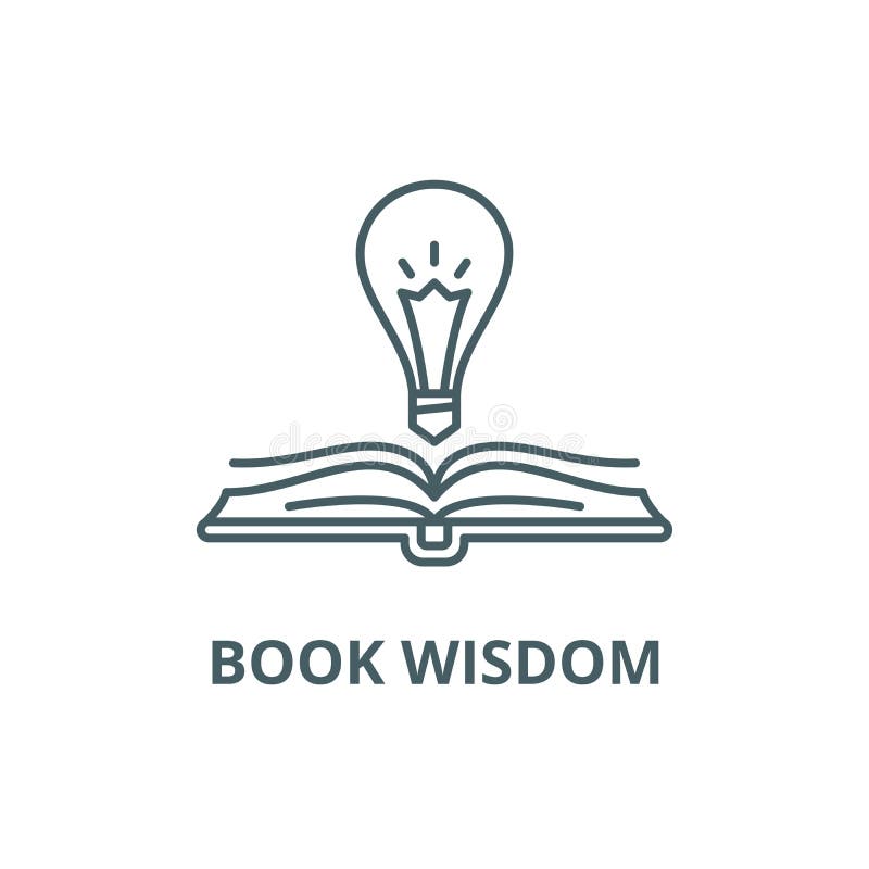 Book Wisdom Line Icon, Vector. Book Wisdom Outline Sign, Concept Symbol ...