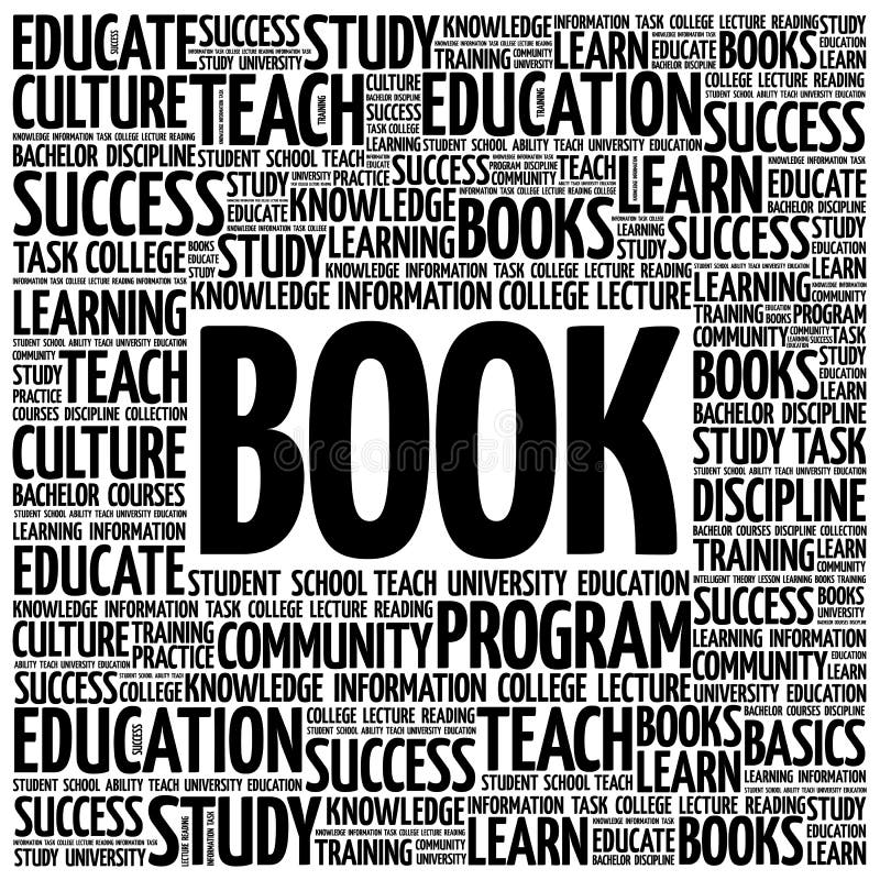 BOOK word cloud stock illustration. Illustration of community - 206315476