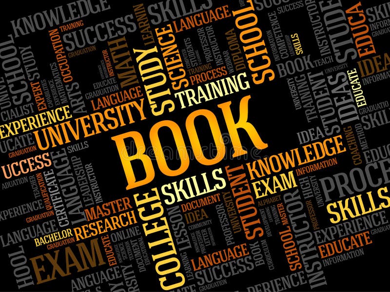 BOOK word cloud stock illustration. Illustration of word - 199697001