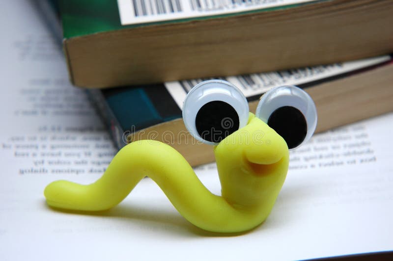 Book worm stock vector. Illustration of green, funny - 21775007