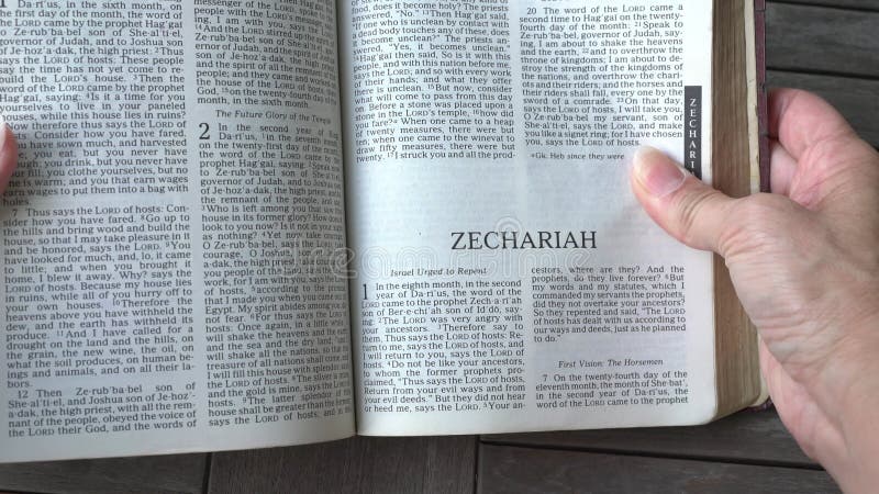 The Book of Zechariah of the Holy Bible. Stock Video - Video of ...