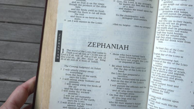 The Book of Zephaniah of the Holy Bible. Stock Video - Video of ...
