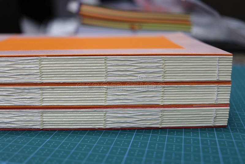 The bookbinding process stock image. Image of board - 162232009