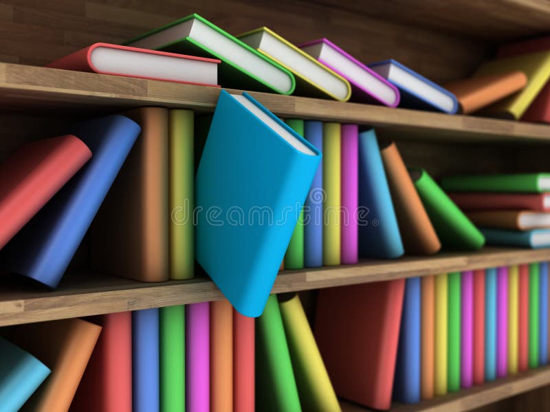 Bookcase stock vector. Illustration of papers, education - 15003753