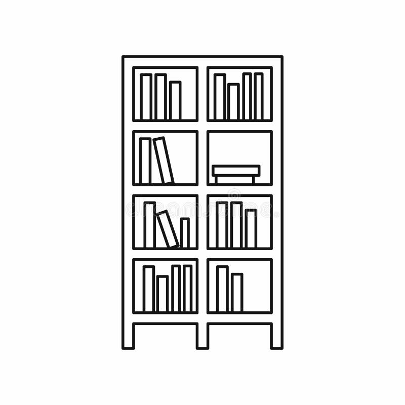 Bookcase Transparent Background Stock Illustrations – 169 Bookcase ...