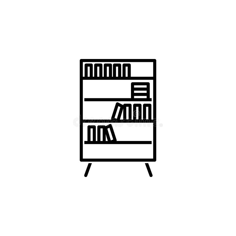 Bookcase icon stock illustration. Illustration of files - 109673775