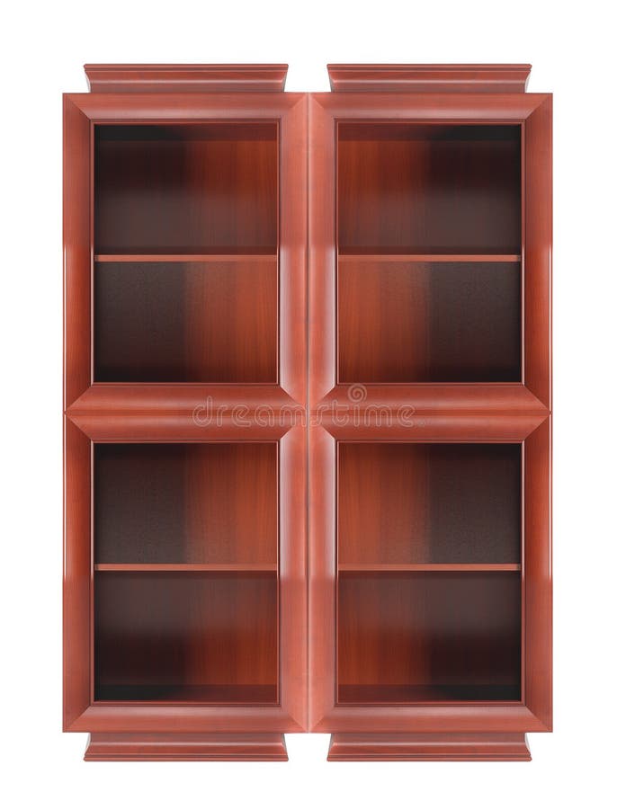 Bookcase stock image. Image of wood, brown, modern, closed - 61558143