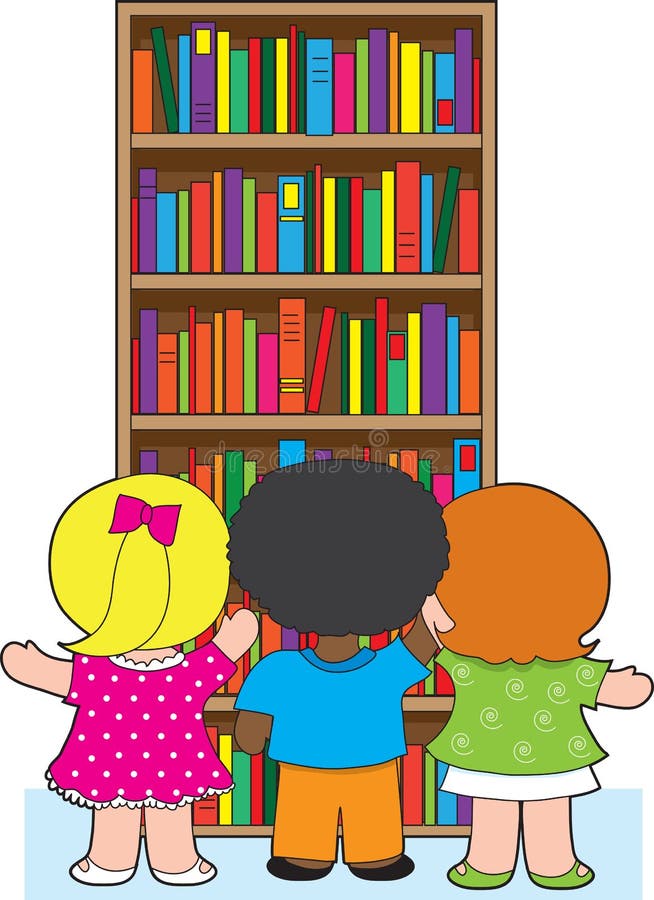 Bookcase Kids stock illustration. Illustration of schoolchild - 22869921