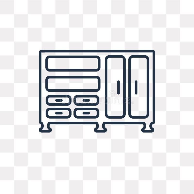 Bookcase Linear Icon Concept. Bookcase Line Vector Sign, Symbol ...