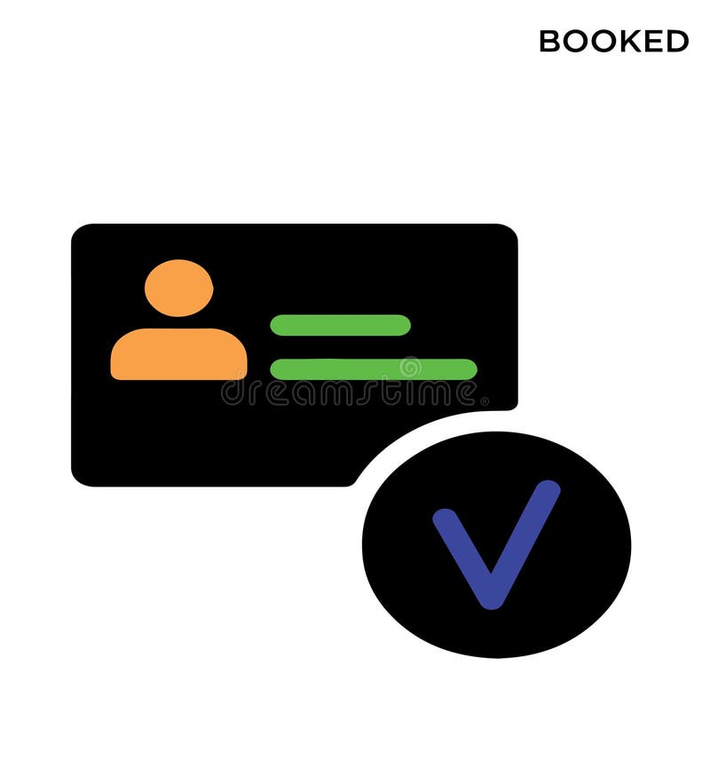 Booked Icon in Trendy Design Style. Booked Icon Isolated on White ...