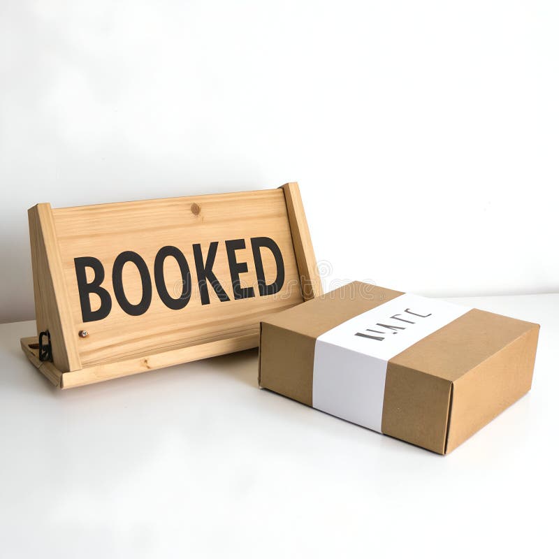 "Booked Sign with Box stock illustration. Illustration of boxquot ...