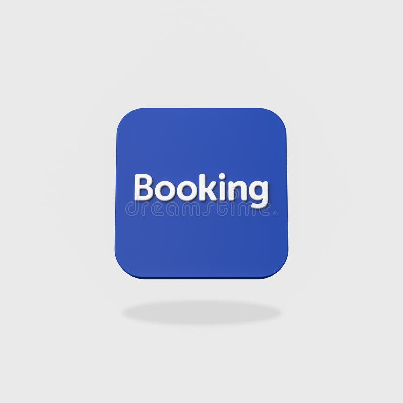 Booking App Icon on Flat Gray Background Editorial Stock Photo ...