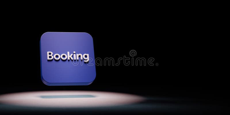 Booking App Icon Spotlighted on Black Background Editorial Photography ...